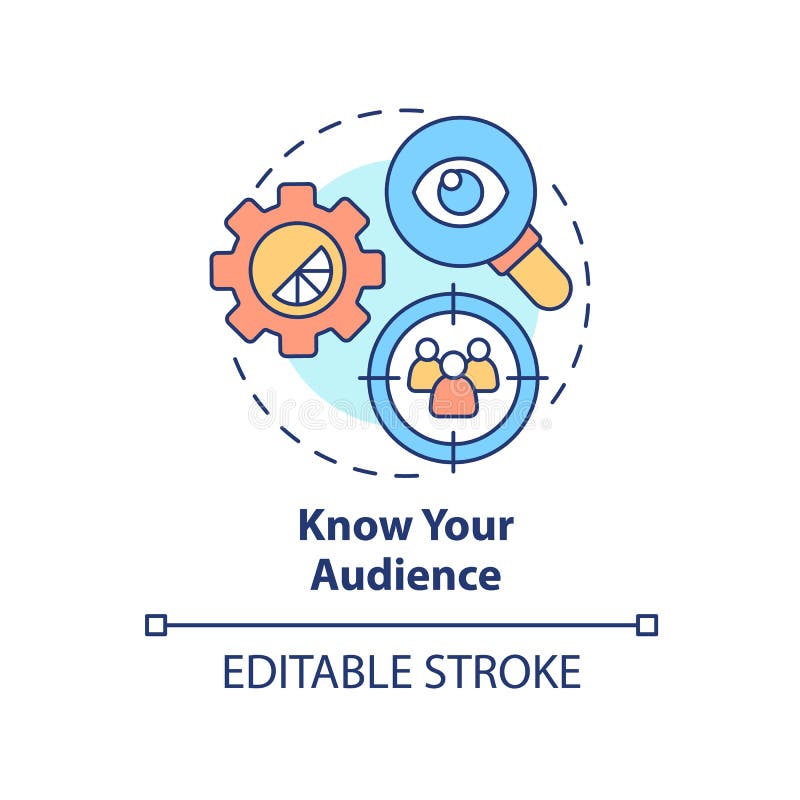 Know Your Audience Concept Icon Stock Vector - Illustration of decor ...