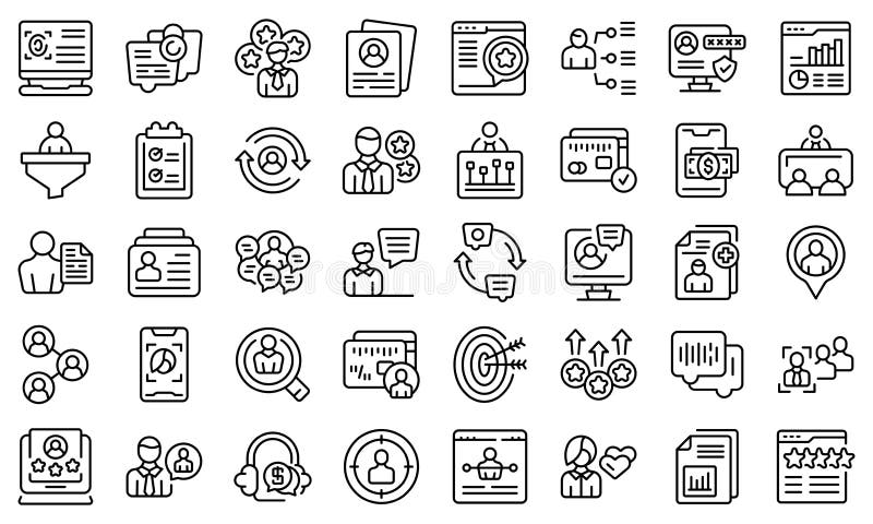 Client Data Icon Outline Vector. Customer Account Stock Vector ...