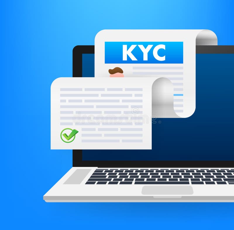 Know Your Customer KYC Compliance Vector Illustration with Verified ...