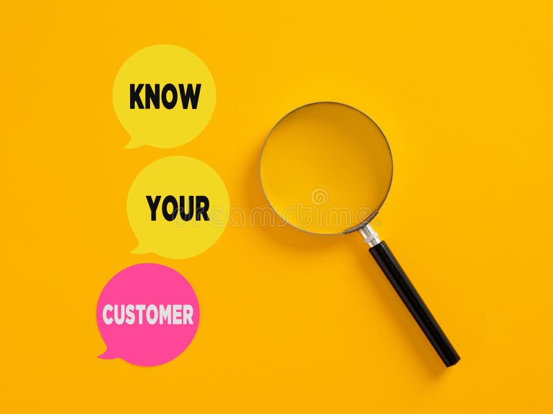 Know Your Customer KYC Message on Speech Bubbles with a Magnifying ...
