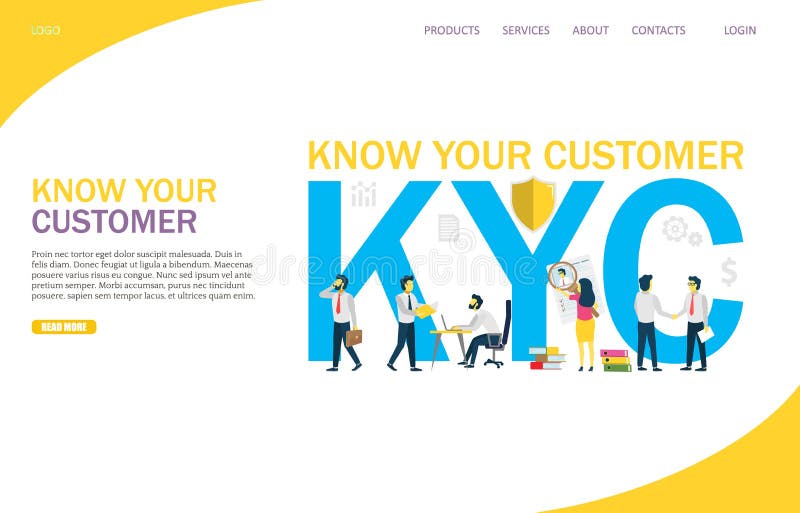 Know Your Customer Vector Website Landing Page Design Template Stock ...