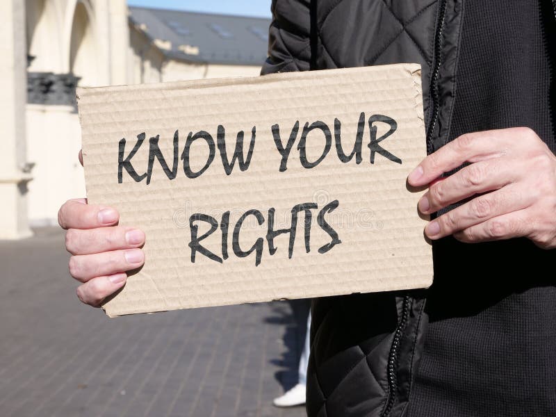 Know Your Rights is Shown Using the Text Stock Image - Image of paper ...
