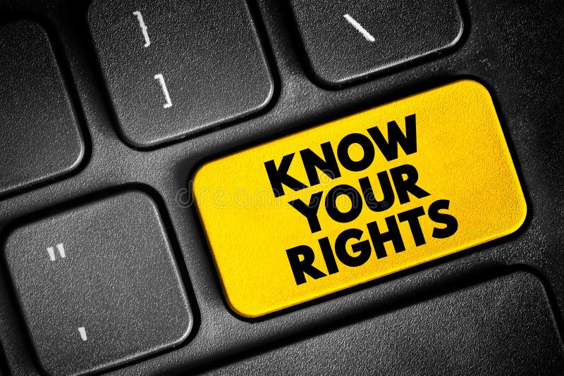 Know Your Rights Text Button on Keyboard, Concept Background Stock ...