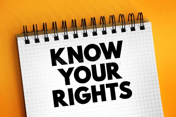 Know Your Rights Text on Notepad, Concept Background Stock Image ...