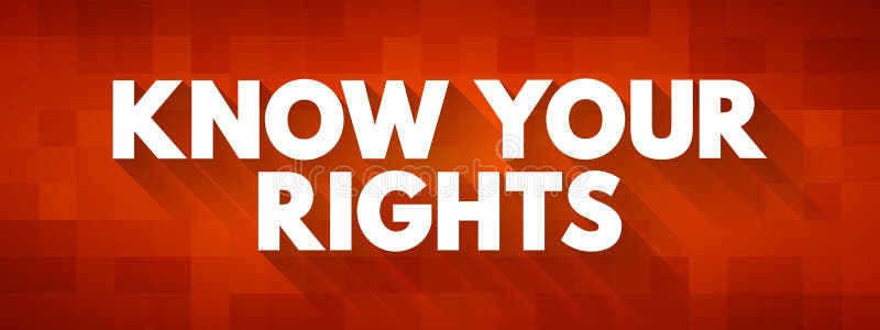 Know Your Rights Stock Illustrations – 84 Know Your Rights Stock ...