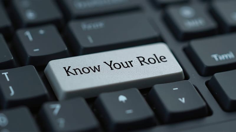 Know Your Role Keyboard Button Symbolizing Responsibility and Awareness ...