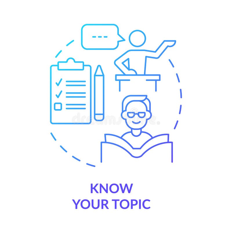 Know Your Topic Blue Gradient Concept Icon Stock Vector - Illustration ... Know Your Topic Blue Gradient Concept Icon Stock Vector - Illustration ...