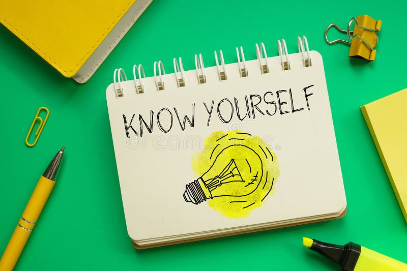 Know Yourself Motivational Quote is Shown Using the Text Stock Image - Image of strategy, unique ...