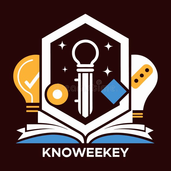 Knoweekey Logo Unlocking Knowledge and Ideas Stock Illustration - Illustration of icon ...
