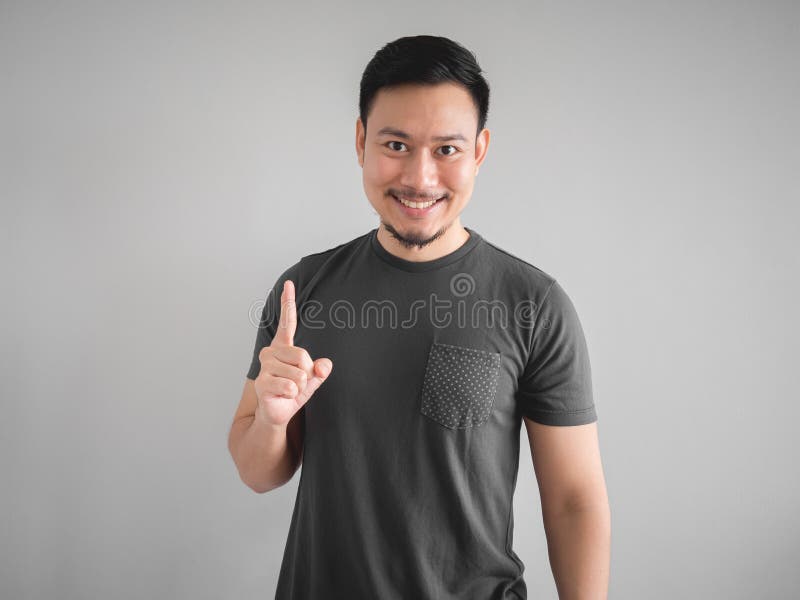 Knowing Face and Idea Finger of Man. Stock Image - Image of intelligent ...