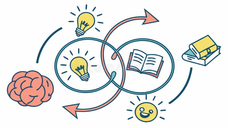 Knowledge Acquisition, Idea Generation, Book, Lightbulb, Learning Insights, Vector Design ...