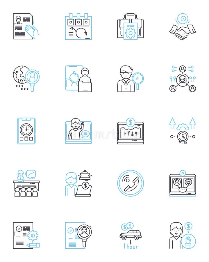 Knowledge Acquisition Linear Icons Set. Learning, Cognition, Insight ...