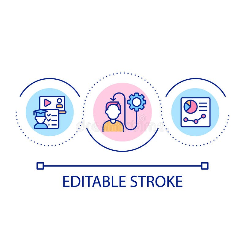 Knowledge Acquisition Process Loop Concept Icon Stock Vector ...