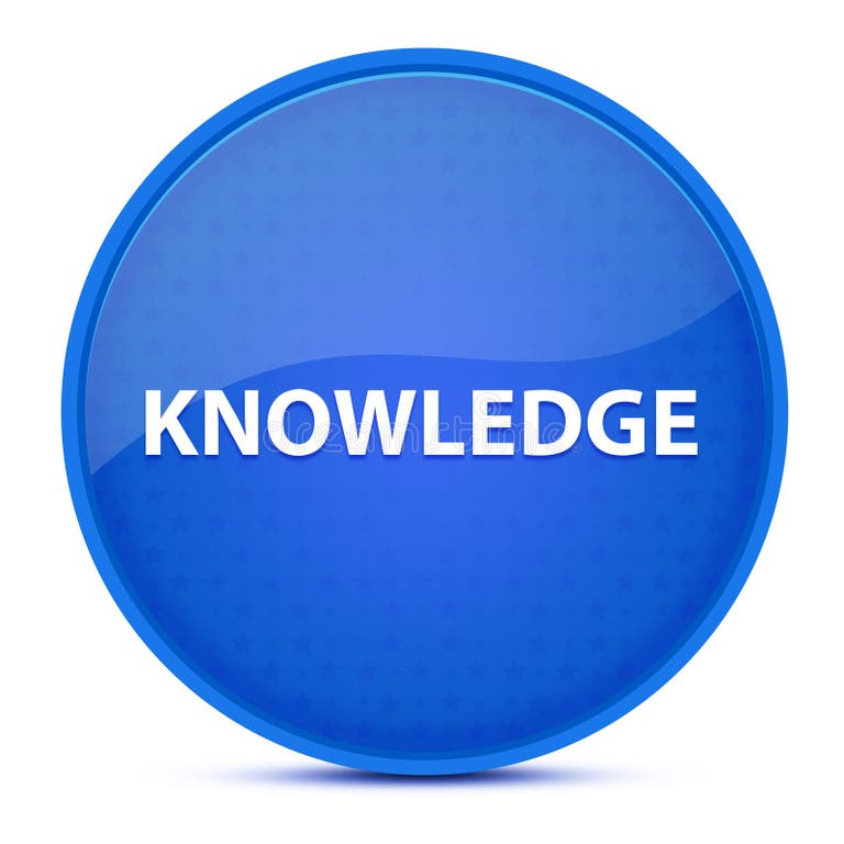 Knowledge Aesthetic Glossy Blue Round Button Abstract Stock ...
