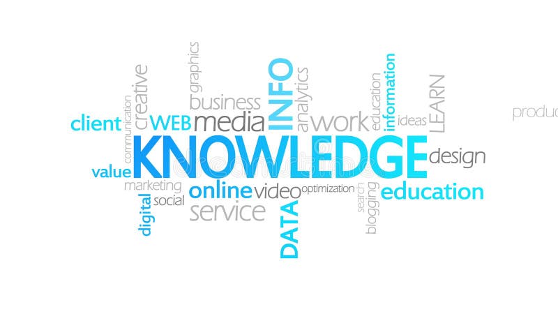 Knowledge Sharing, Animated Typography Hologram Stock Video - Video of ...