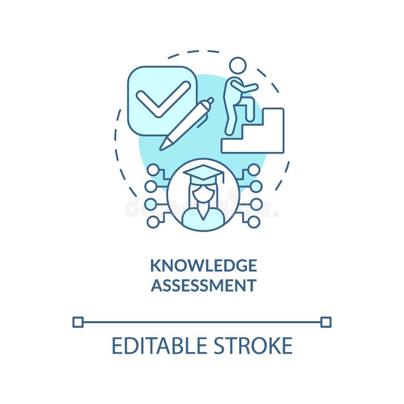 Knowledge Assessment Turquoise Concept Icon Stock Vector - Illustration ...