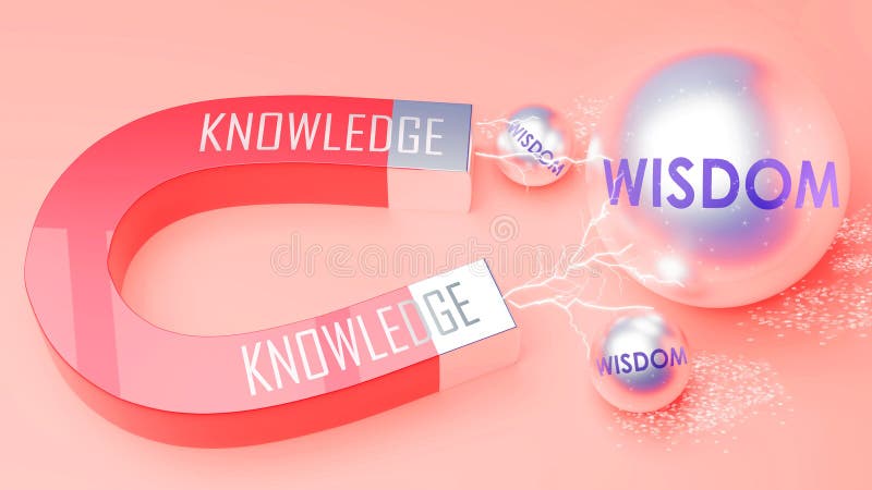 Knowledge that Attracts Wisdom Stock Illustration - Illustration of ...