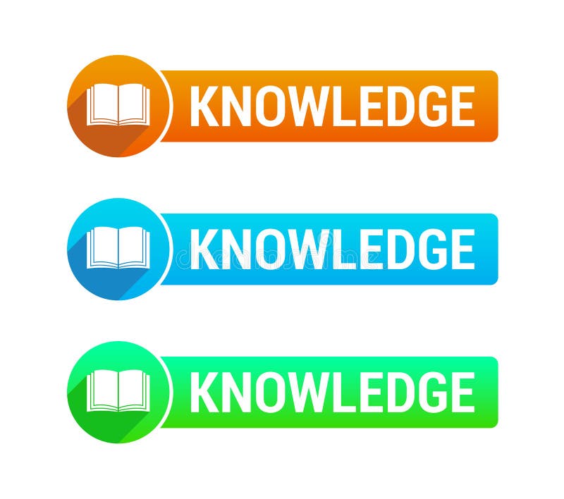 Knowledge Banner Vector stock vector. Illustration of book - 198330159