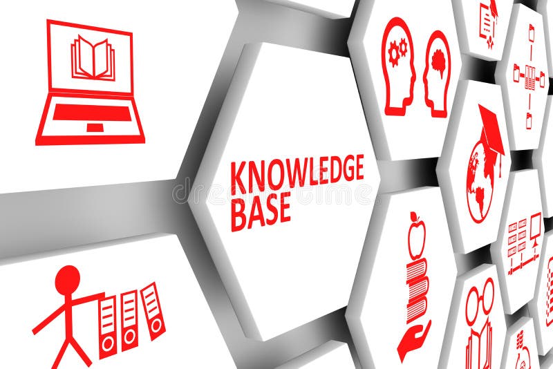 KNOWLEDGE BASE concept stock illustration. Illustration of concept ...