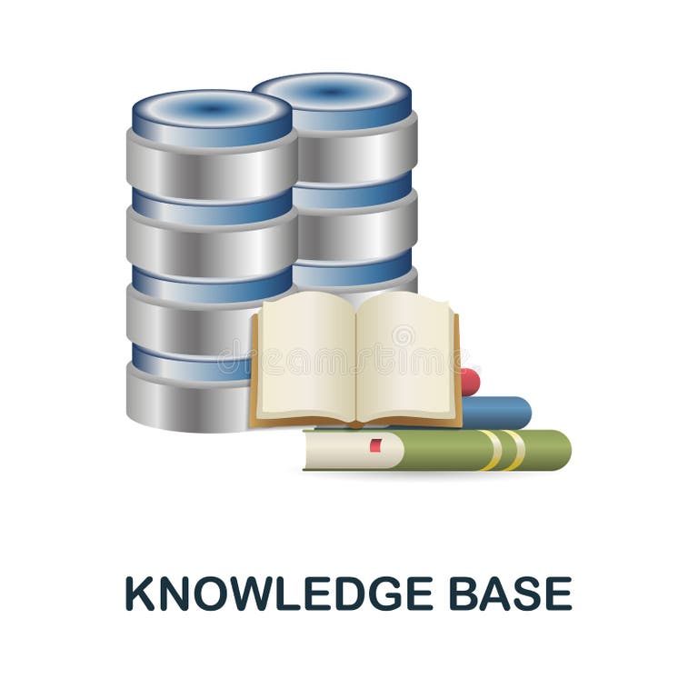 Knowledge Base Icon. 3d Illustration from Customer Relationship ...
