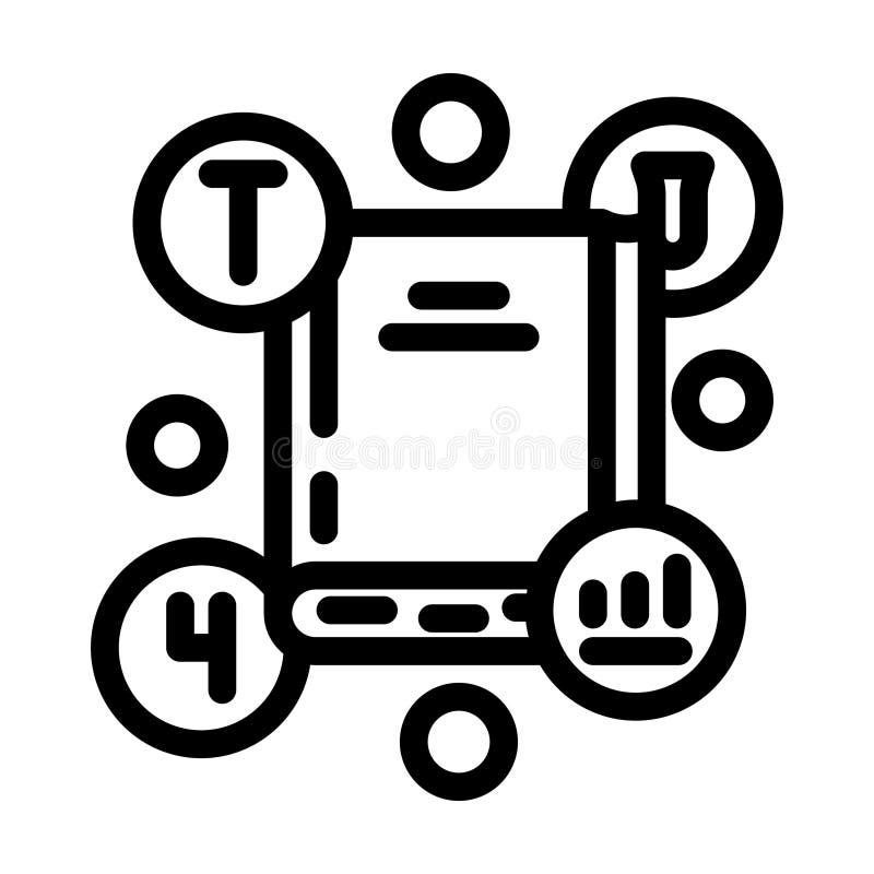 Knowledge Base Online Learning Platform Line Icon Vector Illustration ...