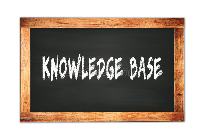 KNOWLEDGE BASE Text Written on Wooden Frame School Blackboard Stock ...