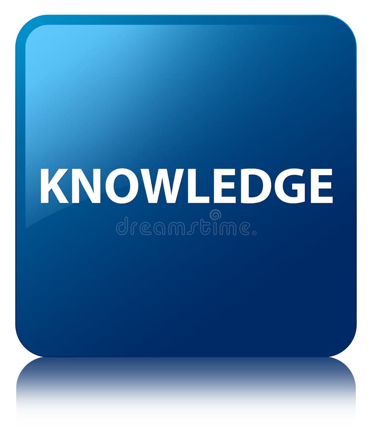 Knowledge Blue Square Button Stock Illustration - Illustration of ...