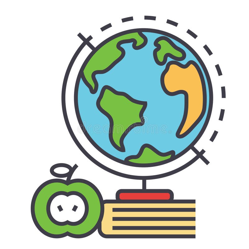 Knowledge, Book, Globus, Globe, Study, Learning Concept. Stock Vector ...