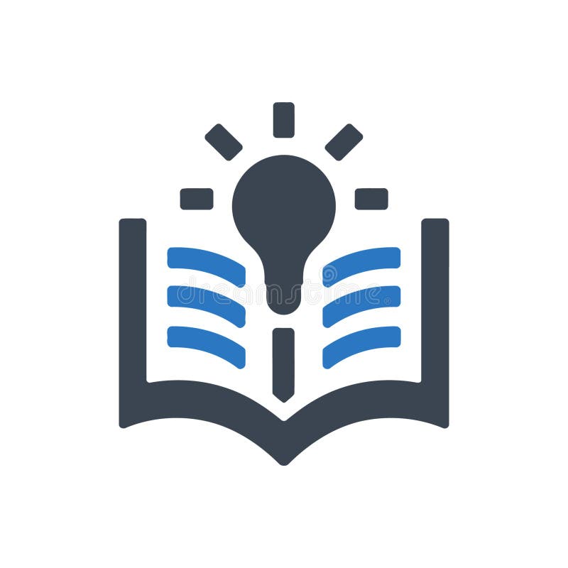 Knowledge Book Icon stock vector. Illustration of lightbulb - 361529154