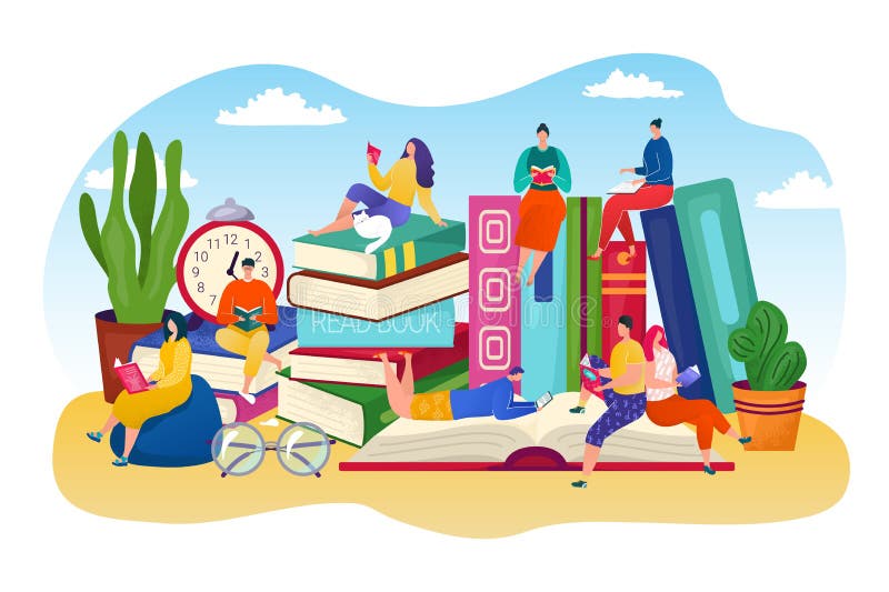 Person Get Knowledge from Study Education Book Concept, Vector ...