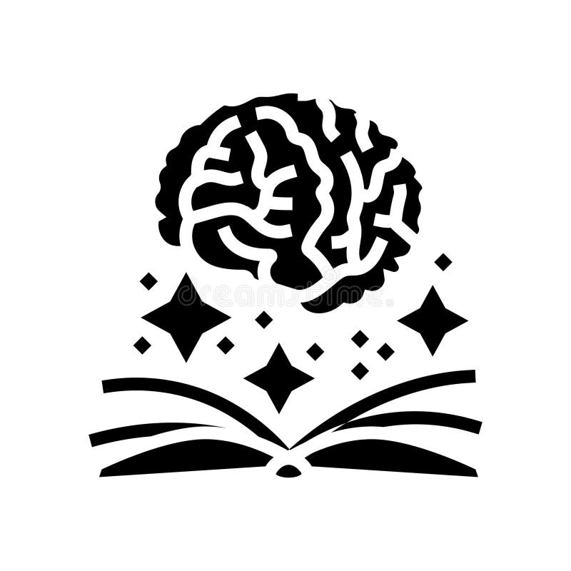 Knowledge Book Succes Challenge Glyph Icon Vector Illustration Stock ...