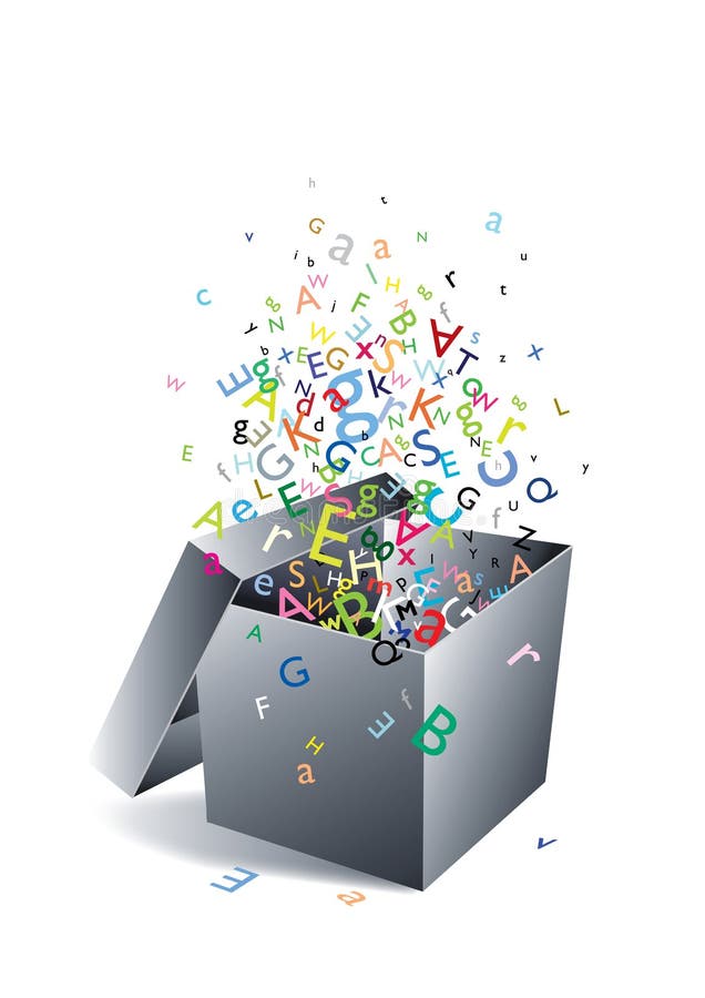 Knowledge box stock vector. Illustration of alphabets - 12322399