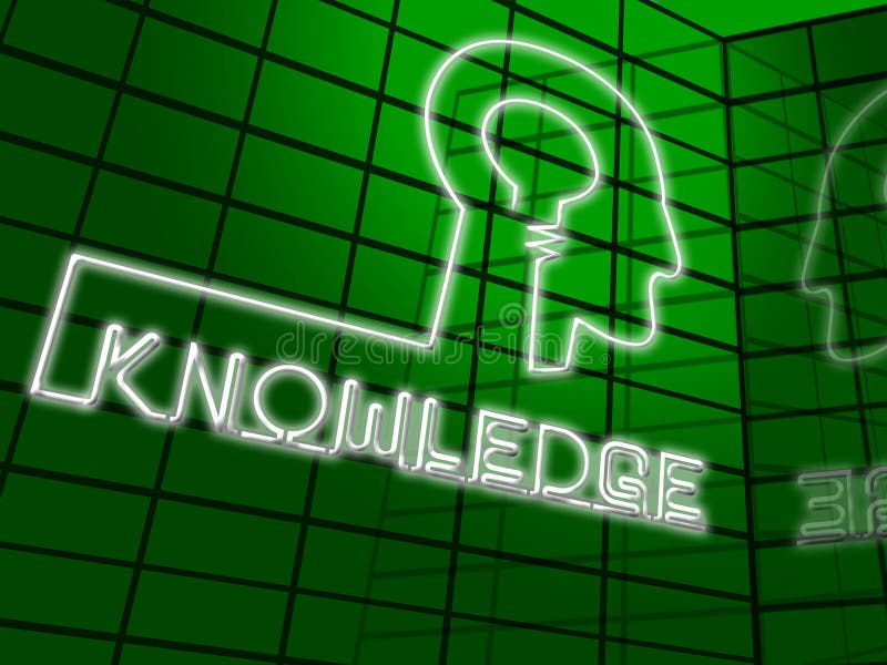 Knowledge Brain Showing Know How 3d Illustration Stock Illustration ...