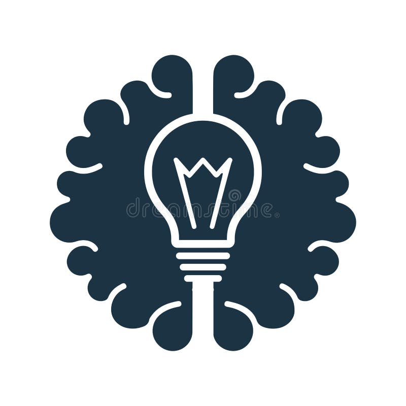 Knowledge, Bulb, Brain Icon. Simple Editable Vector Design Isolated on ...