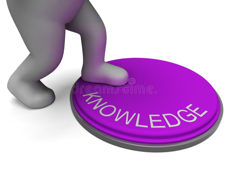 Knowledge Button Shows Learning and Intelligence Stock Illustration ... Knowledge Button Shows Learning and Intelligence Stock Illustration ...