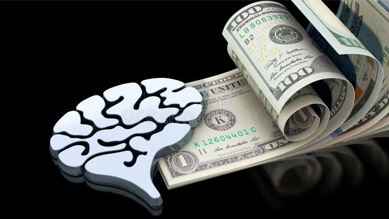 Knowledge is Capital - Brain Symbol on Dollar Bills Stock Image - Image ...