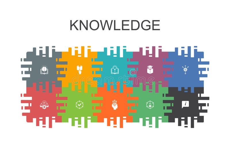 Knowledge Cartoon Template with Flat Stock Vector - Illustration of ...