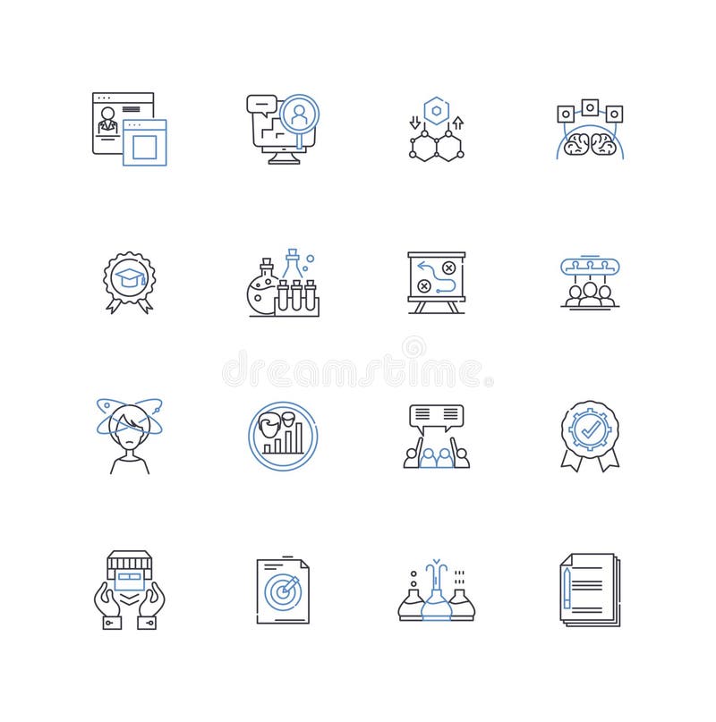 Knowledge Center Line Icons Collection. Information, Resources ...