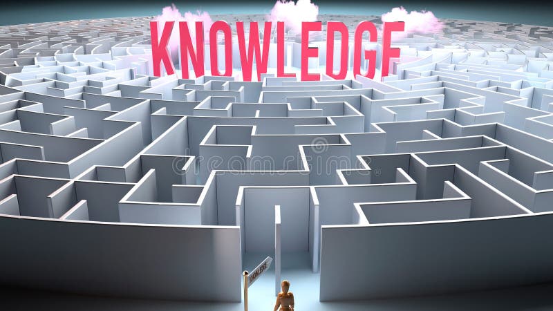 Knowledge and a Complicated Path To it Stock Illustration ...