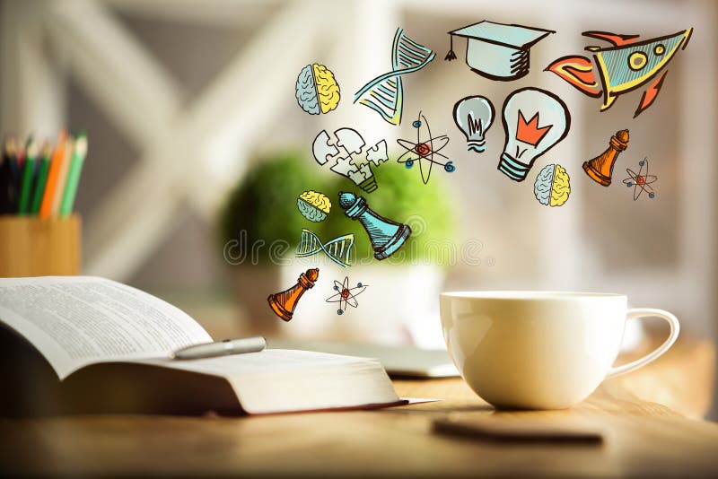 Man with knowledge sketch stock photo. Image of school - 91466170