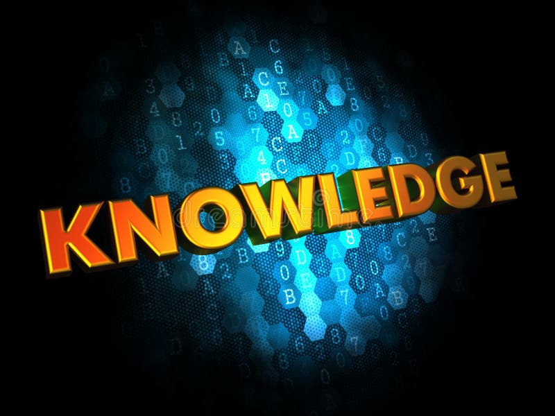 Knowledge Concept on Digital Background. Stock Image - Image of idea ...