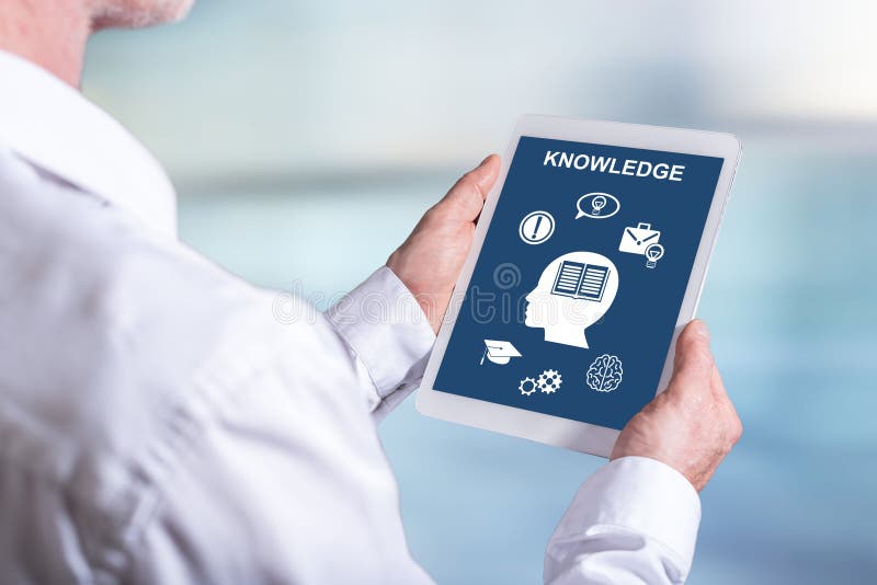 Knowledge Concept on a Tablet Stock Image - Image of application ...