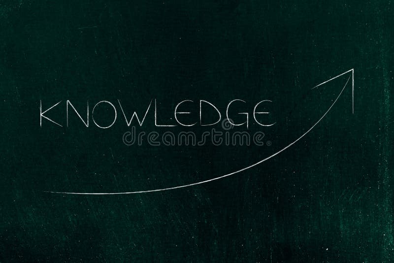 Knowledge Text with Stats Arrw Showing Positive Growth and Going Stock ...