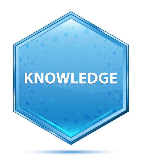 Knowledge Crystal Blue Hexagon Button Stock Illustration - Illustration ...