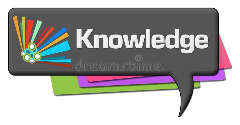 Knowledge Dark Colorful Comment Symbol Stock Illustration ...