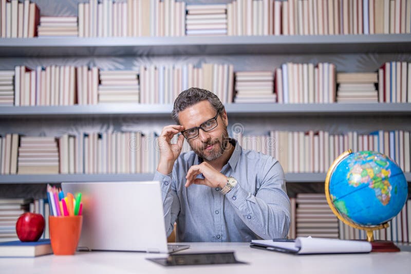 Knowledge Day. School Education. Knowledge and Education. Man Teacher ...