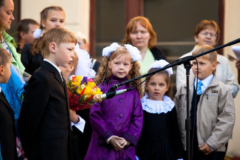 Knowledge Day on September 1 in Russia Editorial Stock Image - Image of ...