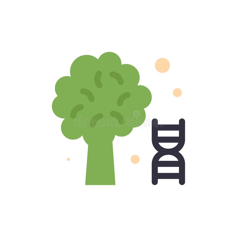 Knowledge, Dna, Science, Tree Flat Color Icon. Vector Icon Banner ...