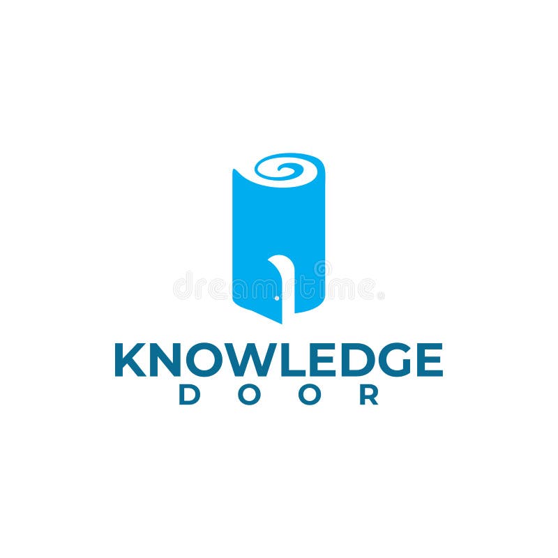 Knowledge Door Education Book Logo Design Stock Vector - Illustration ...