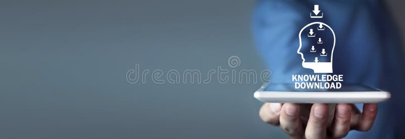 Knowledge Download. Human Head Stock Image - Image of education, think ...